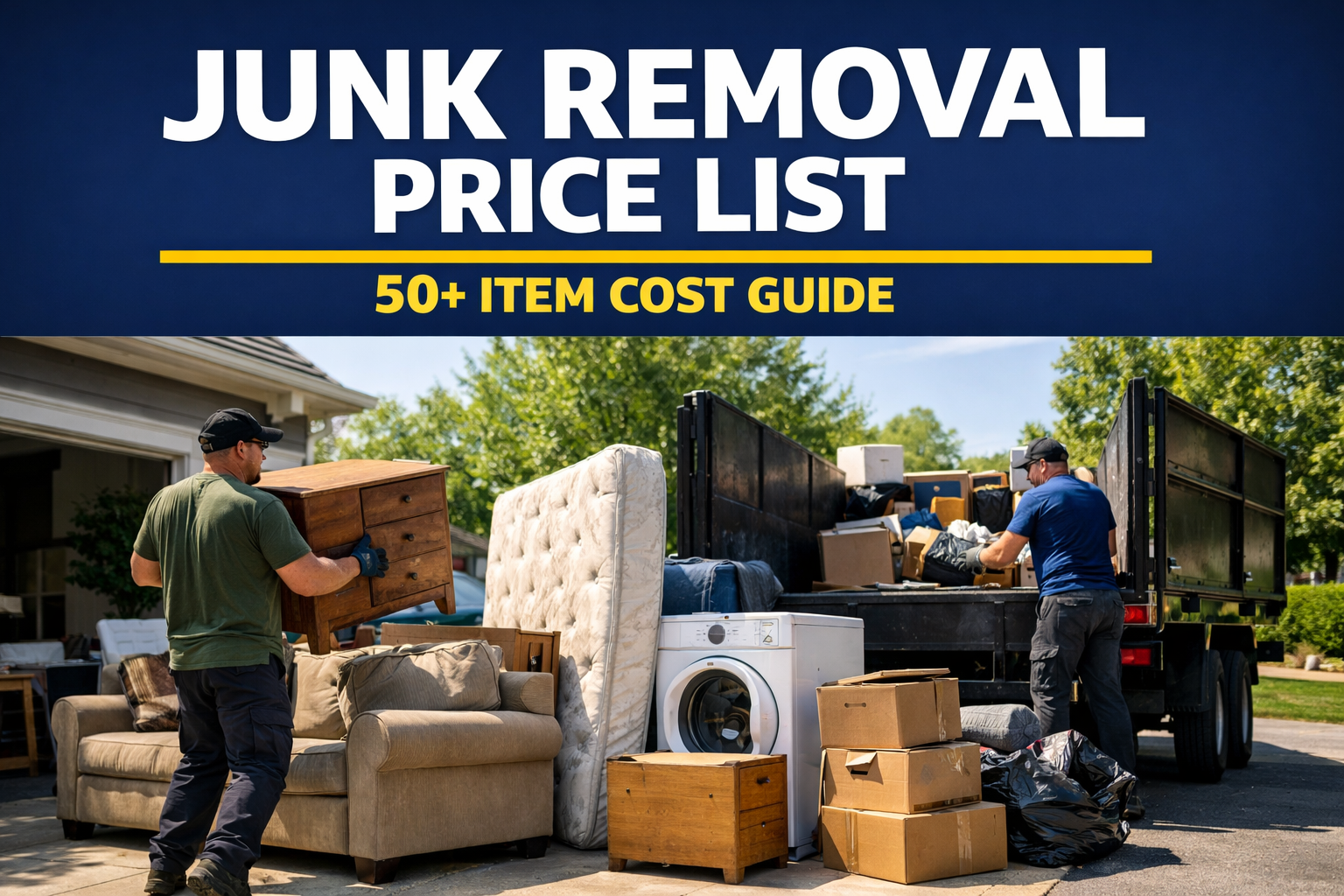 Junk Removal Price List: 50+ Item Removal Costs (2026)